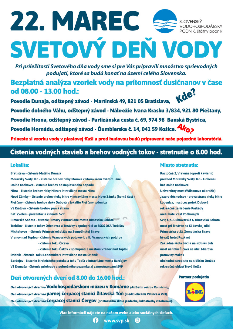 SVETOVÝ DEŇ VODY 2024 - 22. MAREC | SVP